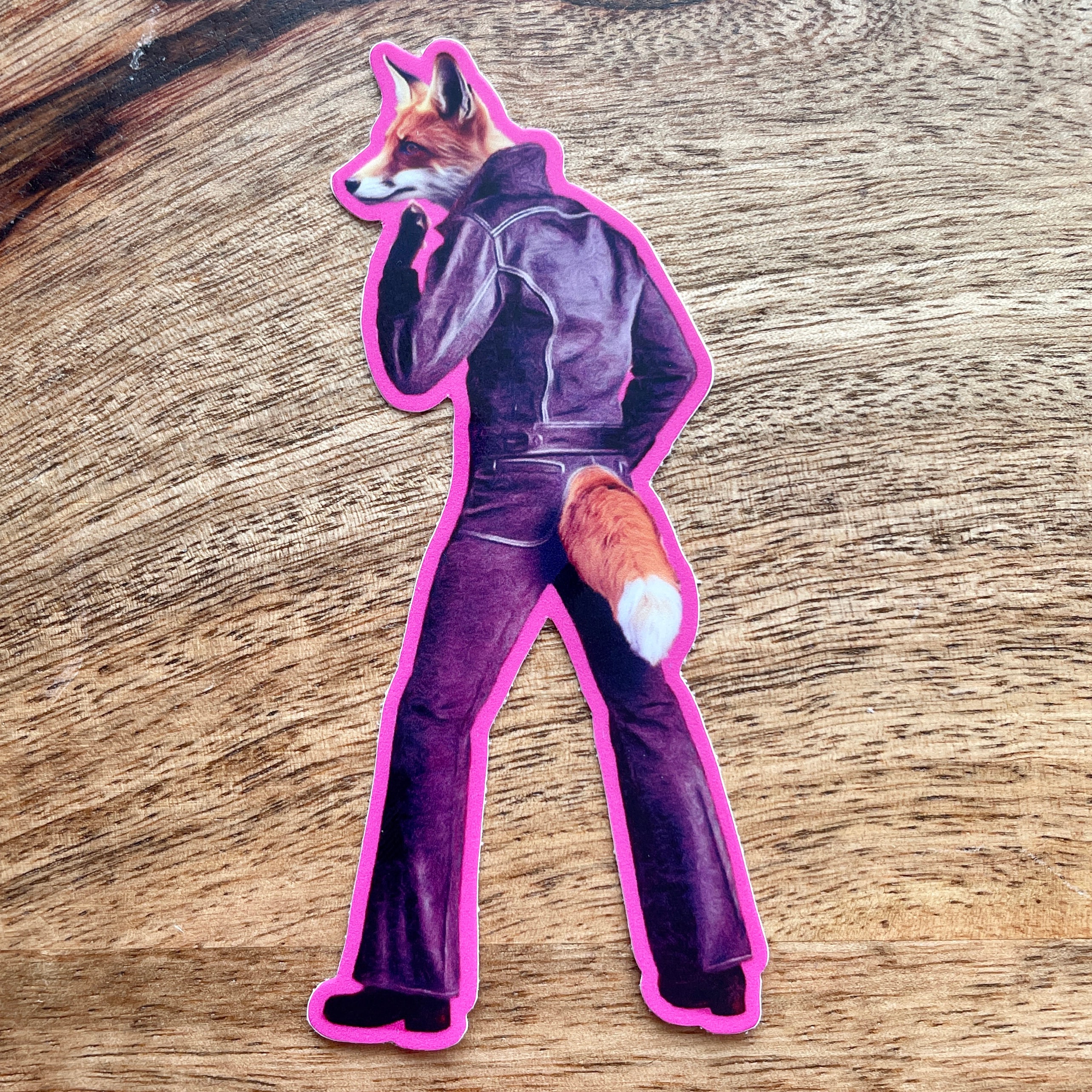 Fox in Clothes funny animal sticker – Colossal Sanders