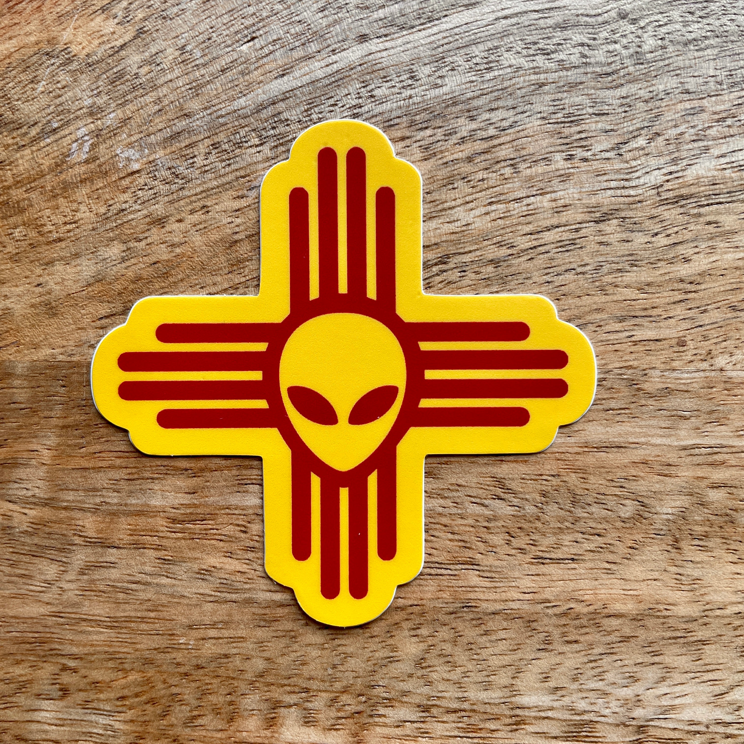 Zia Alien New Mexico sticker – Colossal Sanders