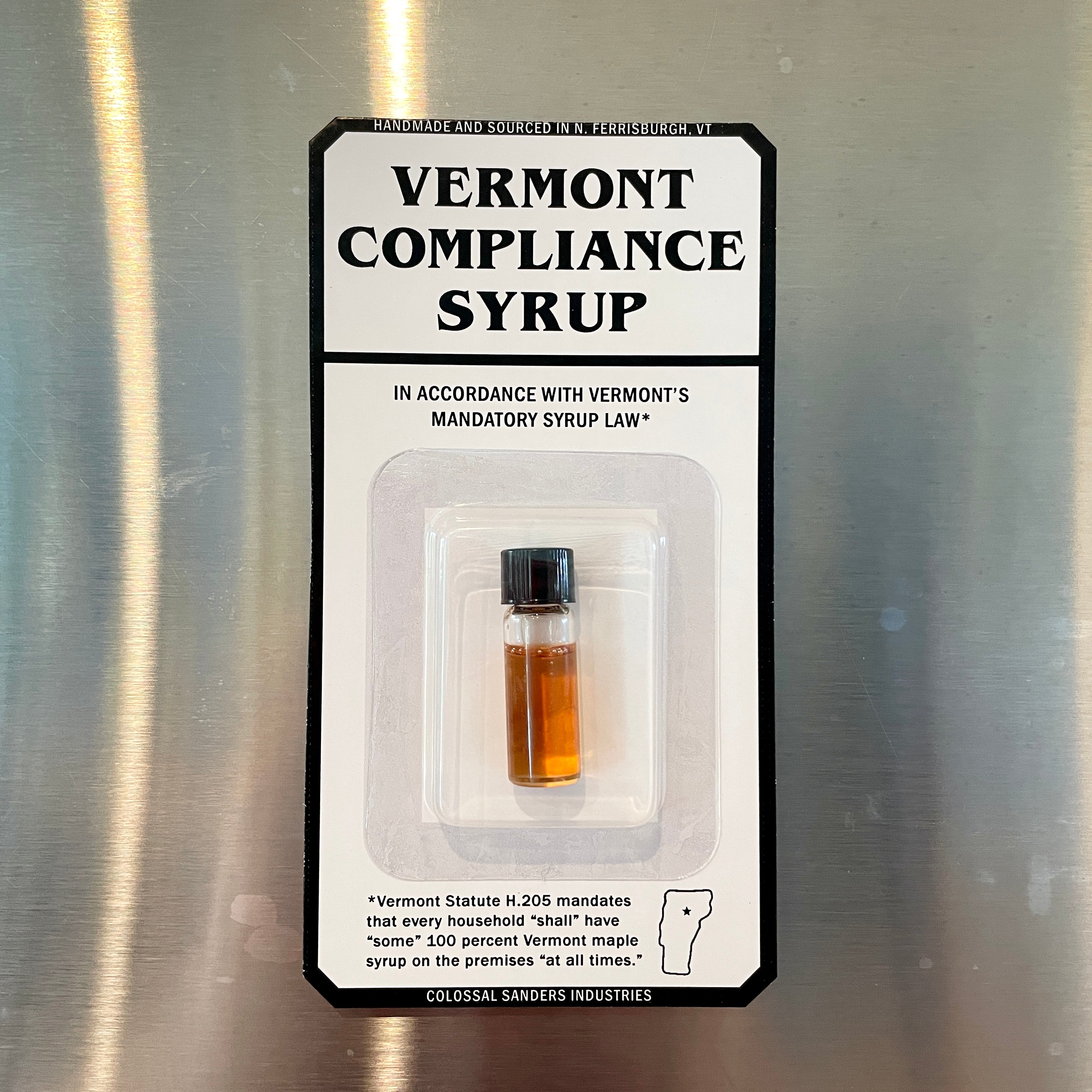 Vermont Compliance Syrup Toy quirky, funny, handmade magnet – Colossal ...