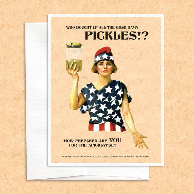 Apicklypse: Who bought up all the pickles? card – Colossal Sanders