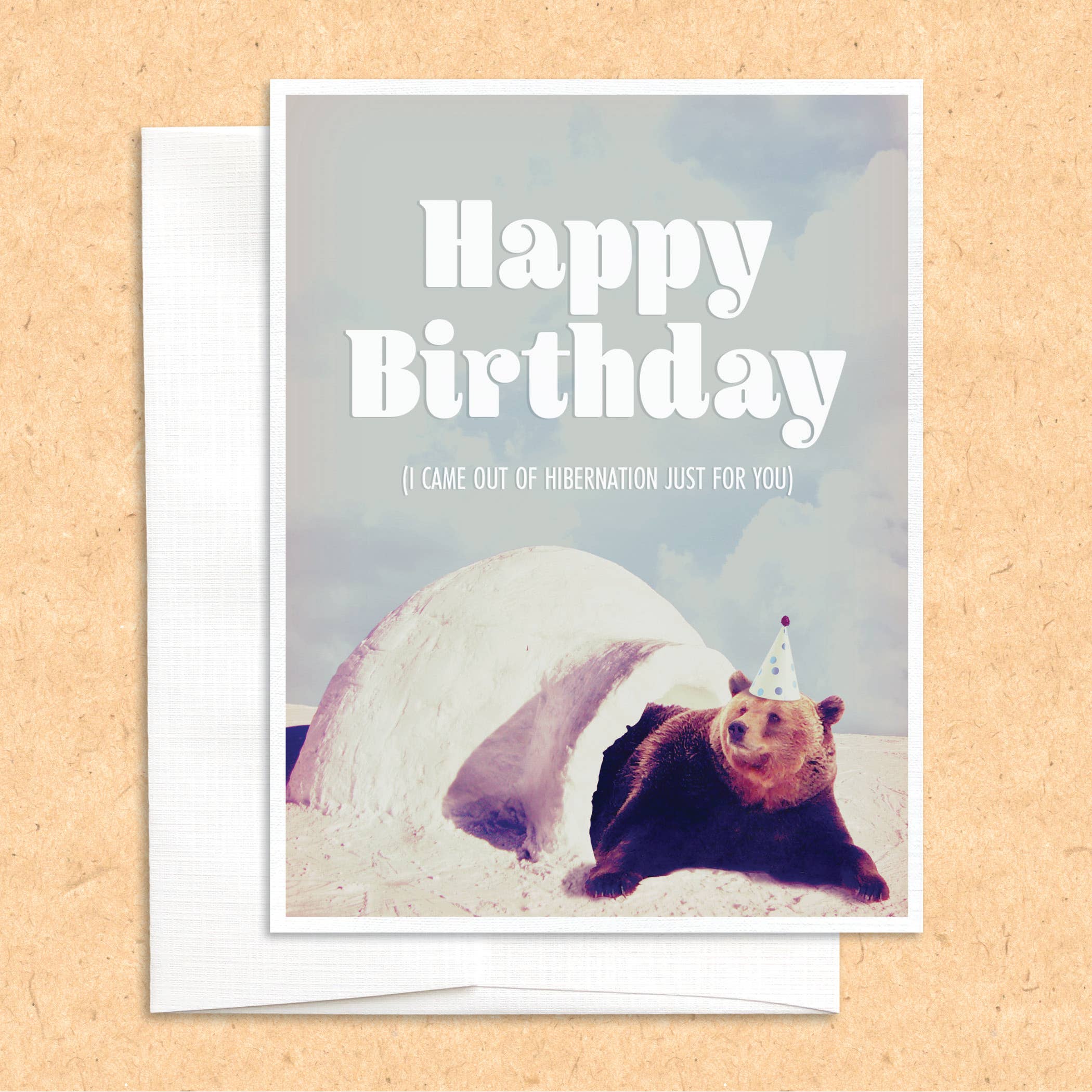 Bear Winter Birthday funny animal greeting card – Colossal Sanders