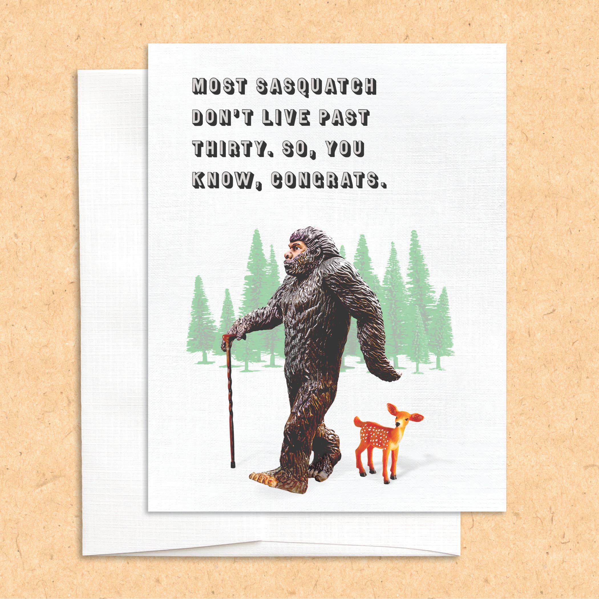 Bigfoot Birthday funny greeting card – Colossal Sanders