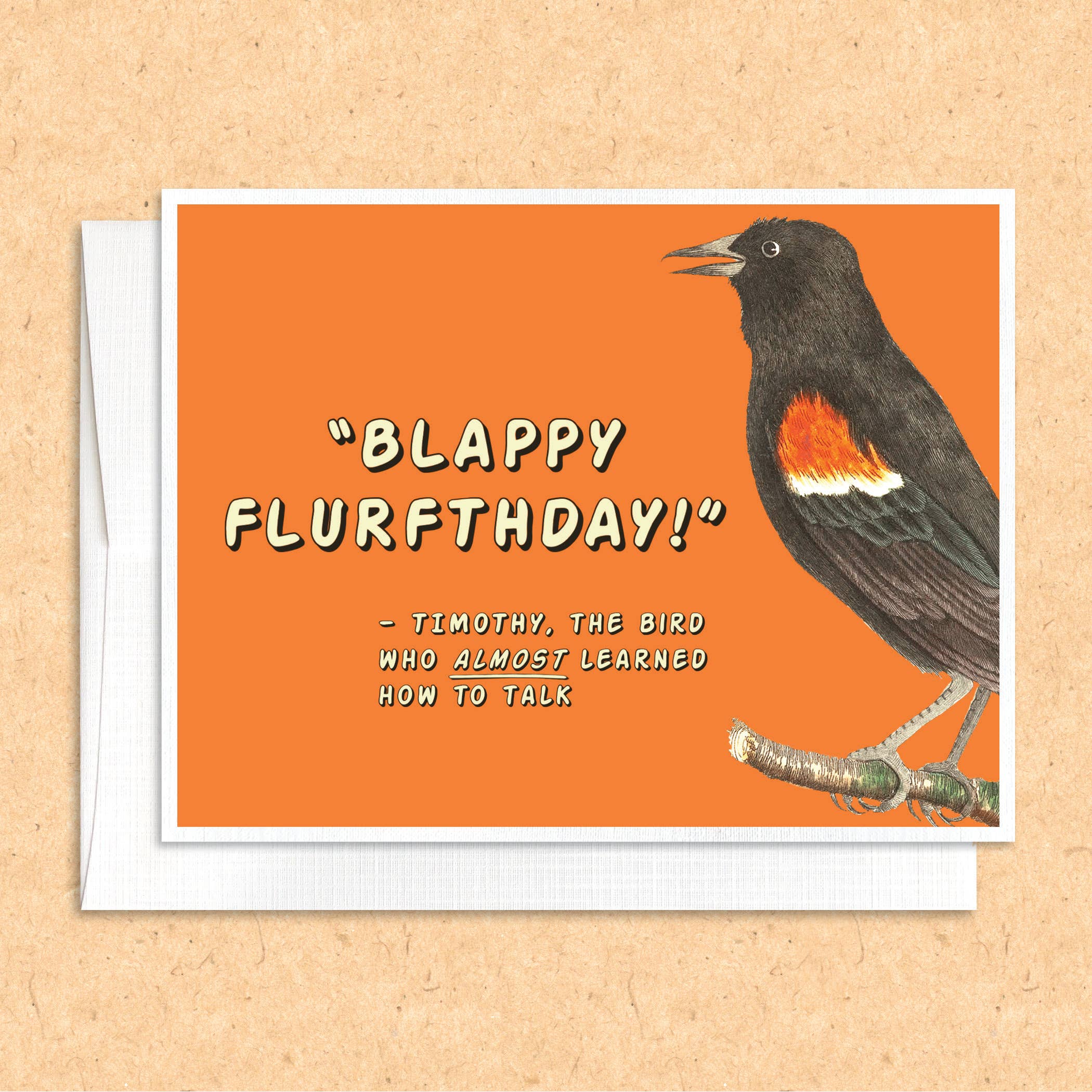 Blappy Flurfthday! funny quirky birthday card – Colossal Sanders