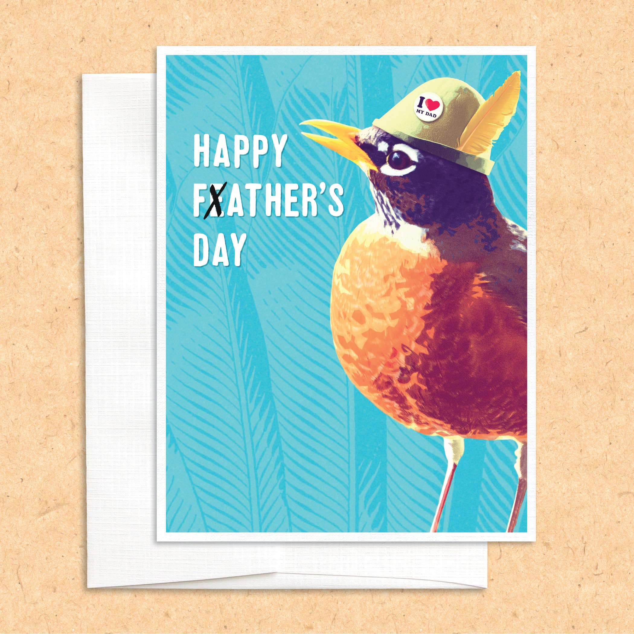 Happy Feather's Day Father's Day funny greeting card – Colossal Sanders