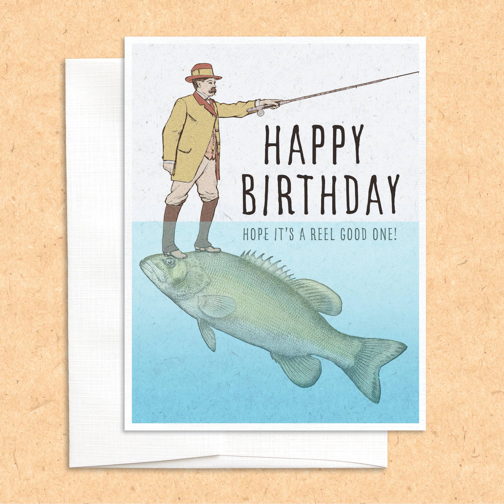 Fishing Birthday funny greeting card – Colossal Sanders